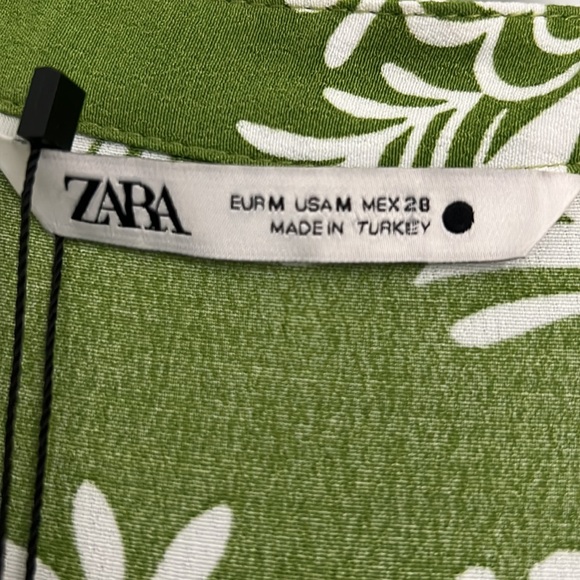 Zara | Dresses | Zara New With Tag Fabulous Floral Green Dress | Poshmark